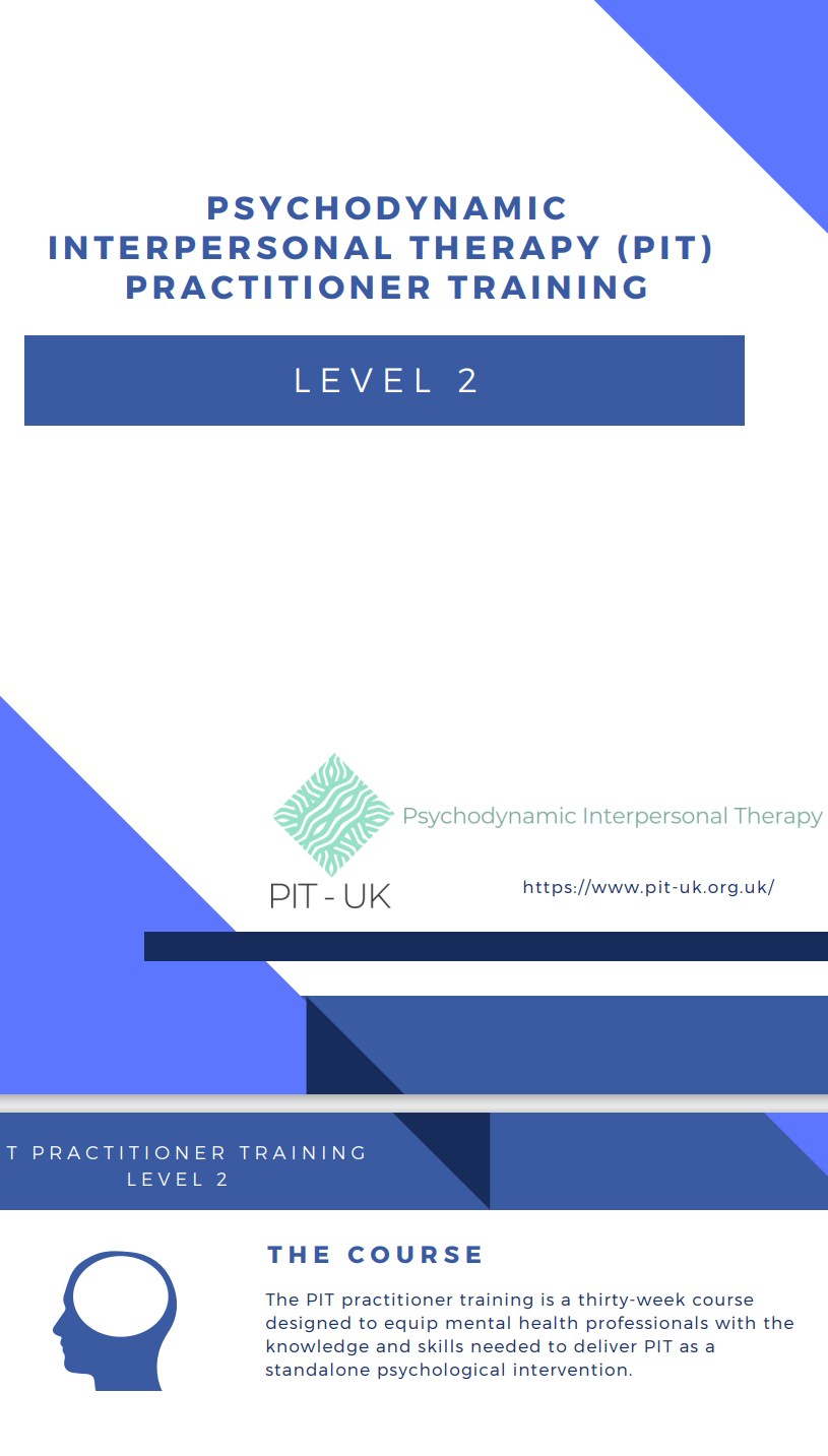 News - Psychodynamic Interpersonal Therapy in the UK