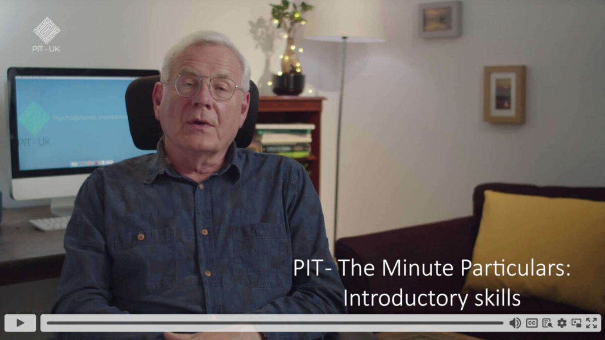 PIT-UK Training films - Psychodynamic Interpersonal Therapy in the UK